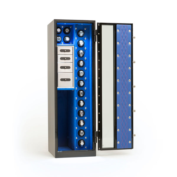 Watch Window Safe - Man Safe 6018 Carbon Fiber - Brown Safe