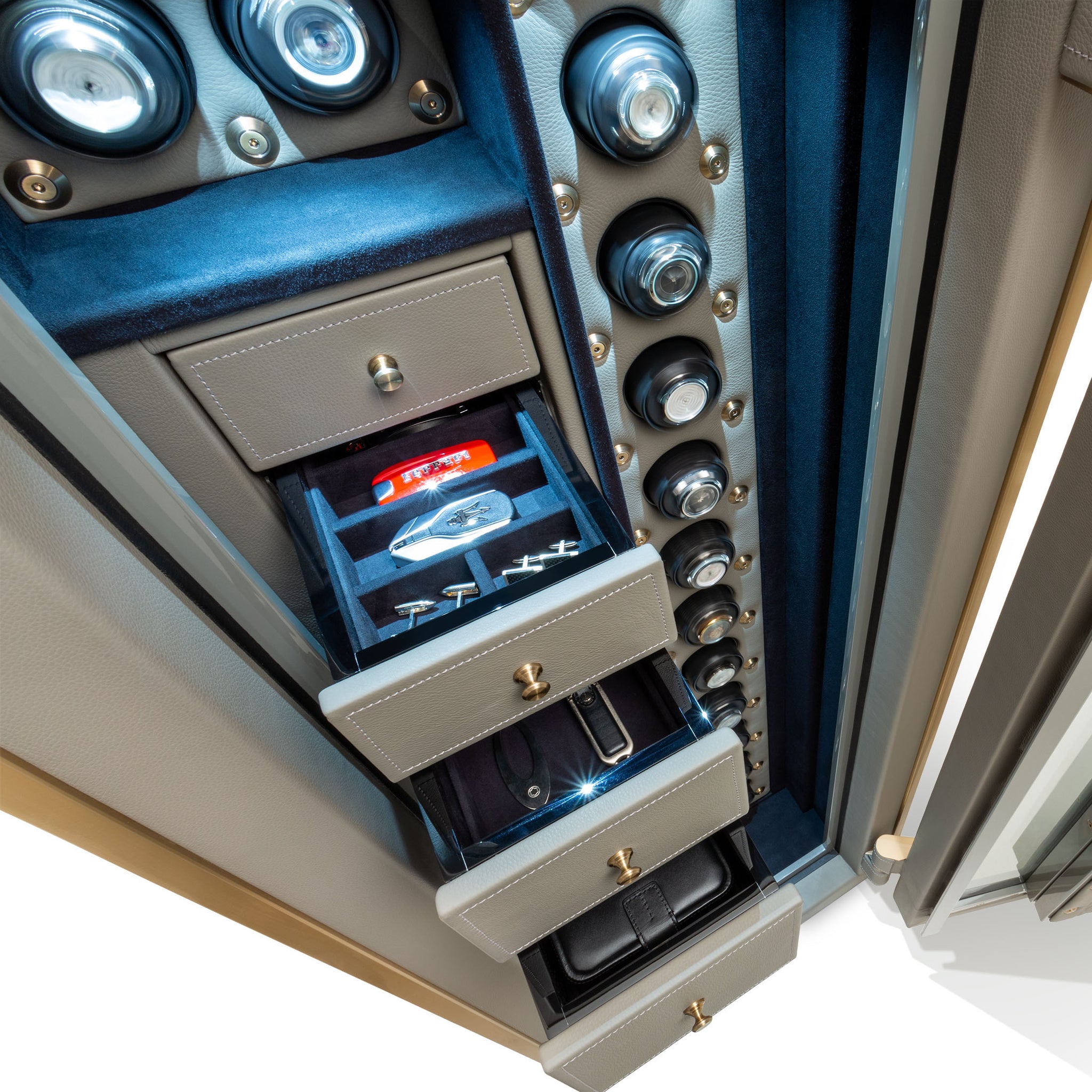 Leather Wrapped Safes - Brown Safe